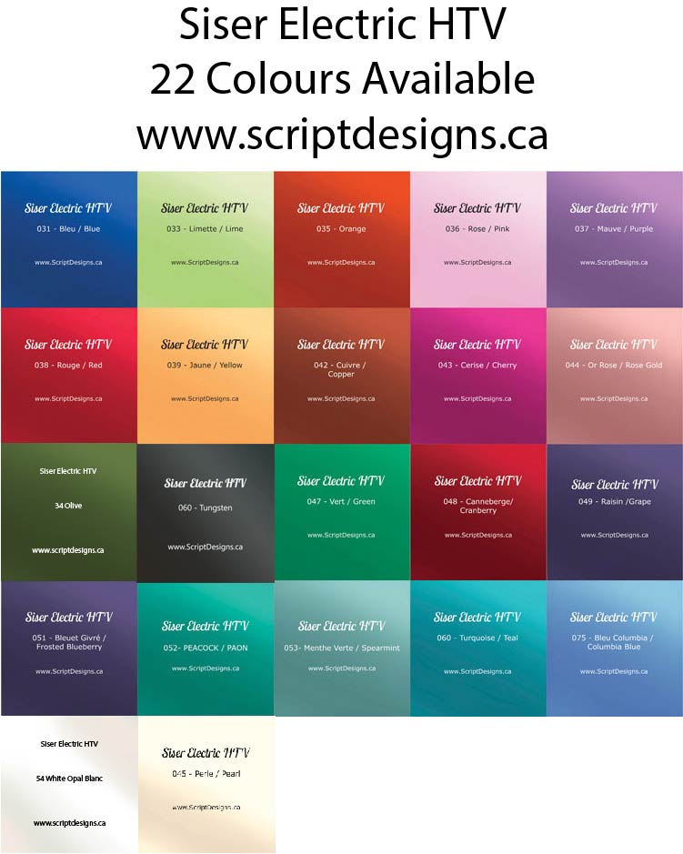Make your own Dozen - Siser HTV Electric – ScriptDesigns Inc.