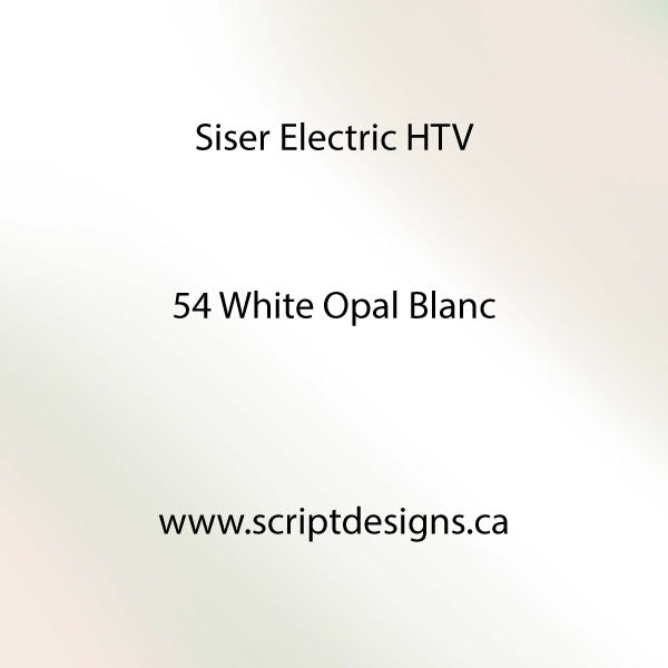 EL 054 Opal White - Siser EasyWeed Electric HTV – ScriptDesigns Inc.