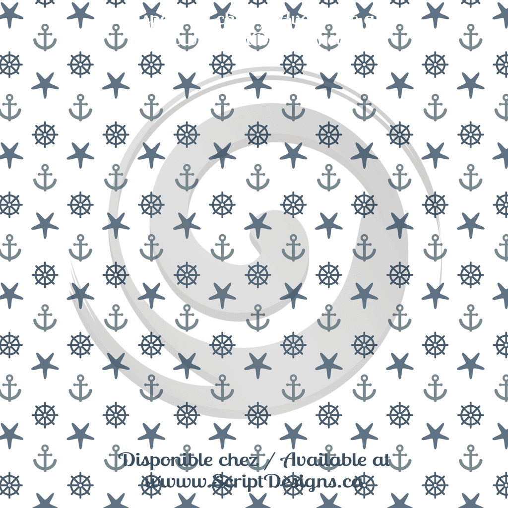 Nautical Blue Grey - HTV à motifs (12 modèles différents disponibles ...